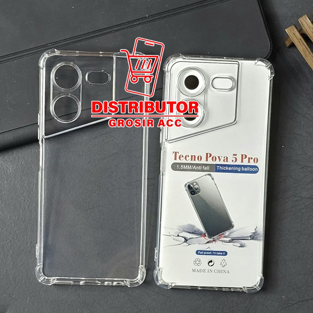 Jual TECNO POVA 5 PRO CASE AIRBAG ANTI CRACK TEBAL SOFTCASE BENING ...