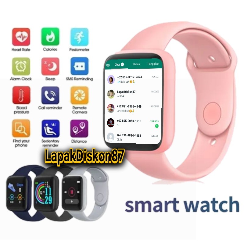 Jual Jam Tangan Pintar Hp Android Smartwatch Terbaru Control Monitor ...