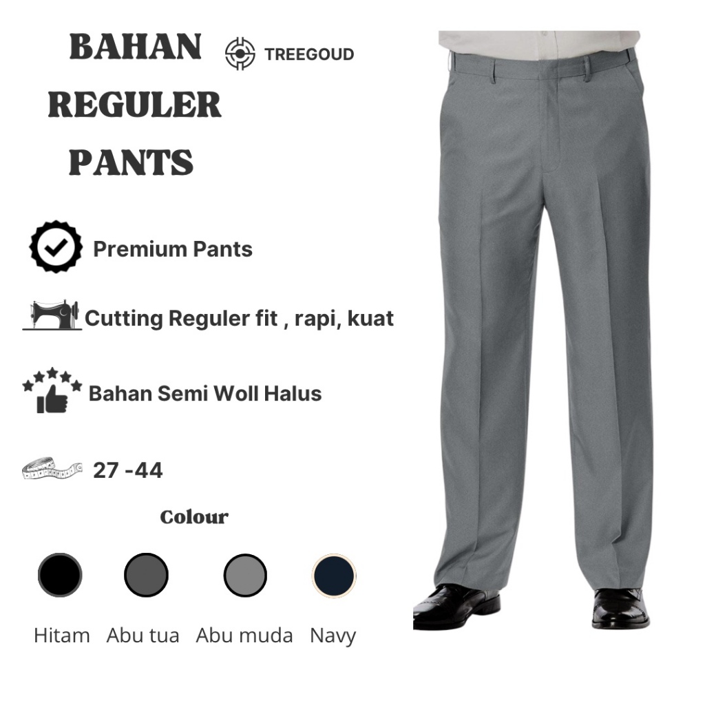 Jual Treegoud~Celana Pria Formal Bahan Premium Model Reguler Celana ...