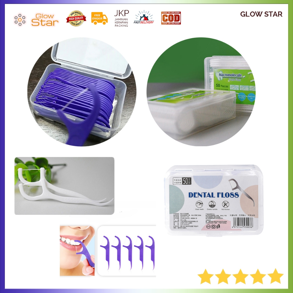 Jual Dental Floss Benang Gigi Toothpicks Pembersih Mulut Jigong Soocas ...