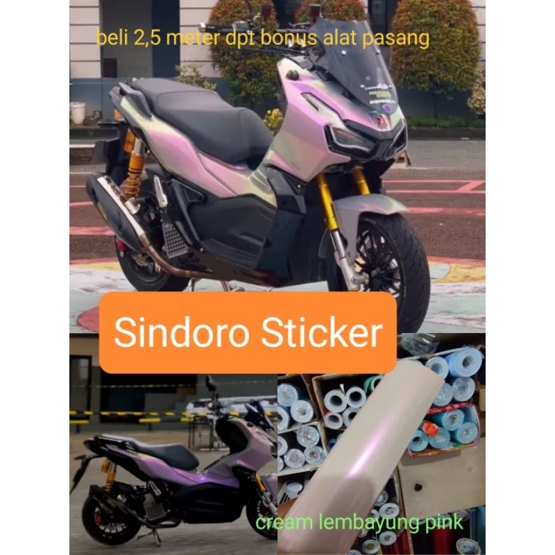 Jual Skotlet Sticker Motor Cream Lembayung Pink Sekotlet Motor Cream ...