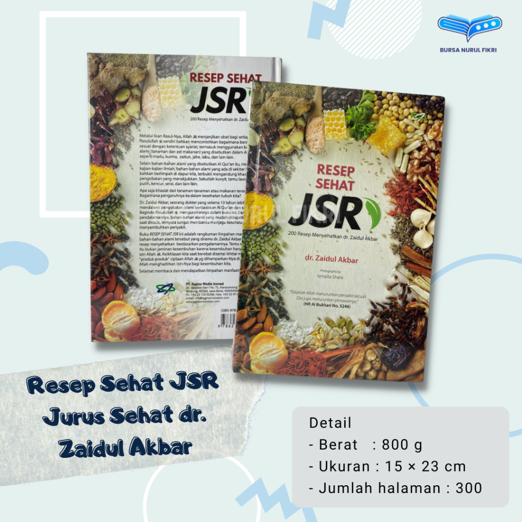 Jual Resep Sehat JSR Jurus Sehat Rasulullah | dr. Zaidul Akbar penerbit Sygma Media | Shopee ...