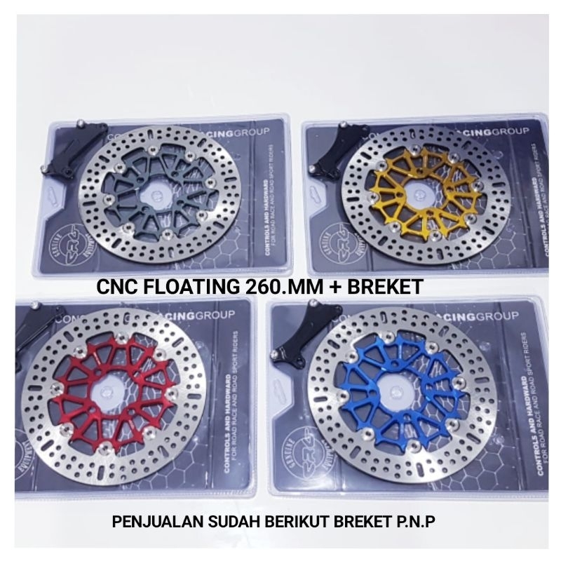 Jual PIRINGAN CAKRAM DEPAN 260MM FLOATING CNC LEBAR BESAR MOTOR VARIO ...