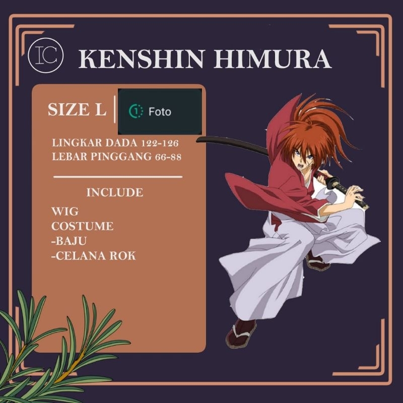 Jual Kostum samurai X cosplay, kenshin himura cosplay, sagara sanosuke ...