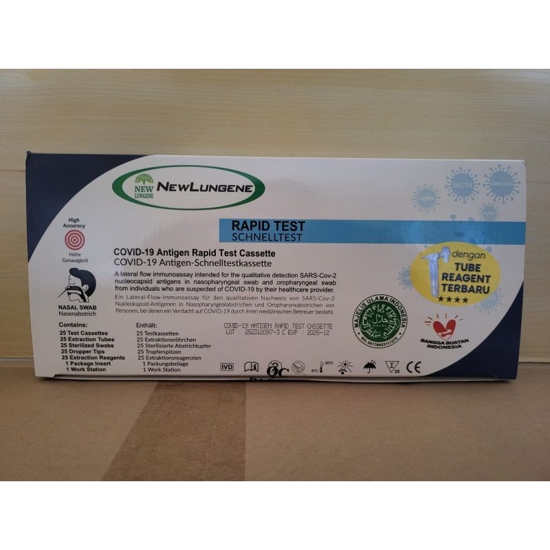 Jual New Lungene Nasal isi 25 Pcs Swab Antigen Kemenkes Alat Tes Covid ...