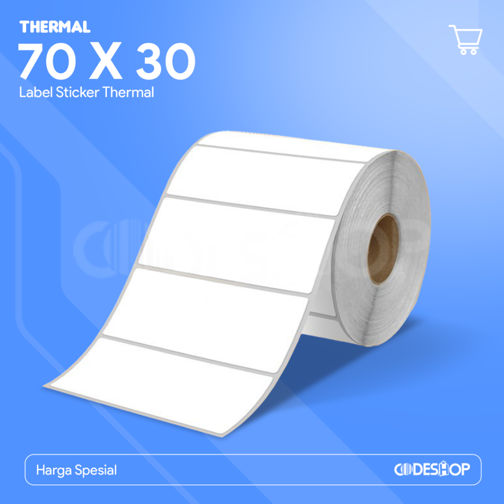 Jual Termal 70x30 Label Sticker Barcode 70x30mm 1 Line 70mm x 30mm ...