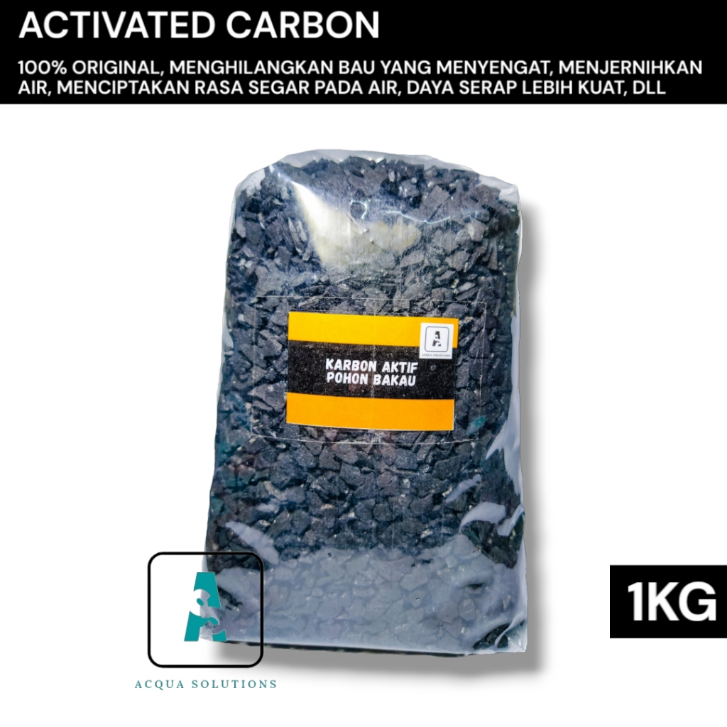 Jual Karbon Aktif BAKAU Media Filter Penjernih Air Penyerap Bau 1Kg ...