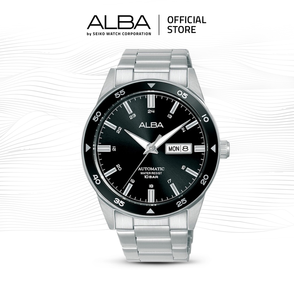 Jual Alba Mechanical Jam Tangan Pria AL4595 / AL4595X1 Automatic Black ...