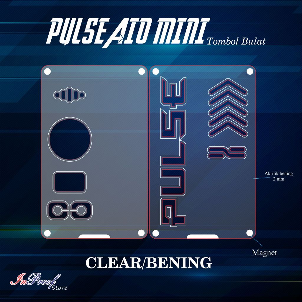 Jual Backdoor Pulse AIO MINI (Tombol Bulat & Kotak) Clear/Bening ...