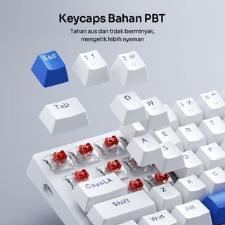 Jual ROBOT WORKMATE IV Mechanical Wired Gaming Keyboard 63 Keys PBT ...