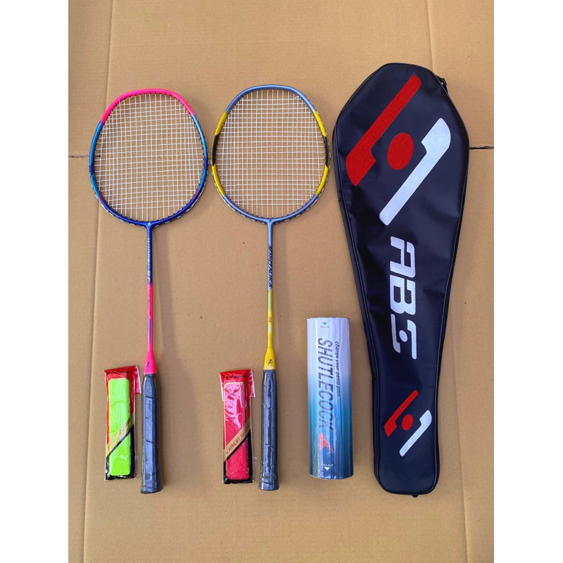 Jual RAKET BADMINTON ORIGINAL ABS MANDALIKA SERIES ( RAKET + TAS + GRIP ...