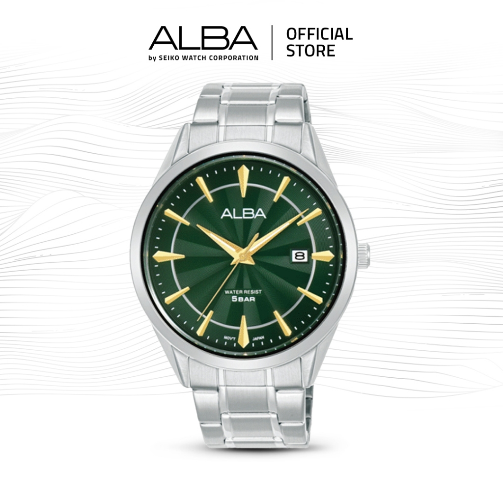 Jual Alba Jam Tangan Pria AS9T51 / AS9T51X1 Sapphire Quartz Green Gold ...
