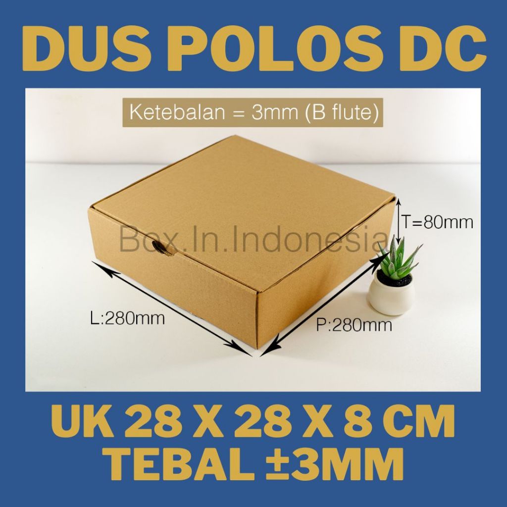 Jual Kardus 28x28x8 cm Box Dus Coklat Packing Polos Die Cut Baru ...