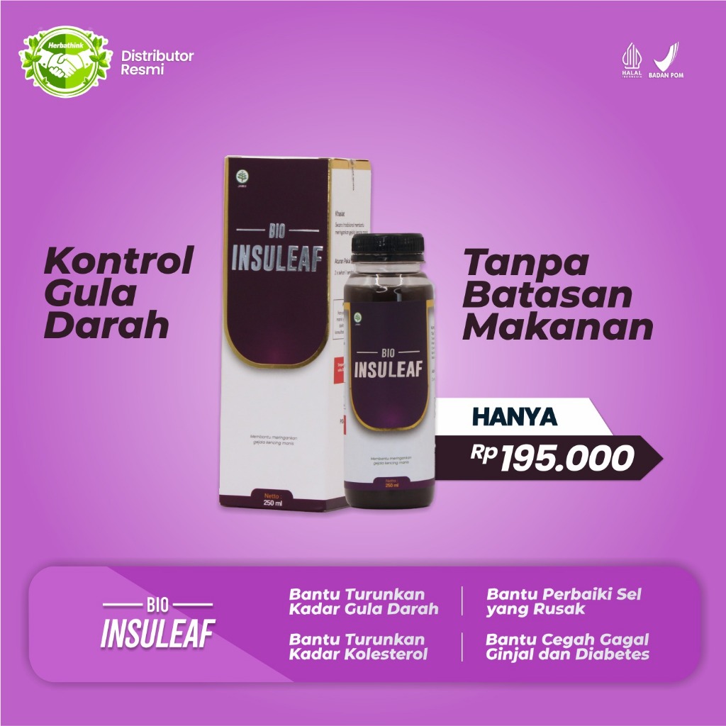 Jual Bio Insuleaf Original - Kontrol Gula Darah Tanpa Batasan Makanan ...