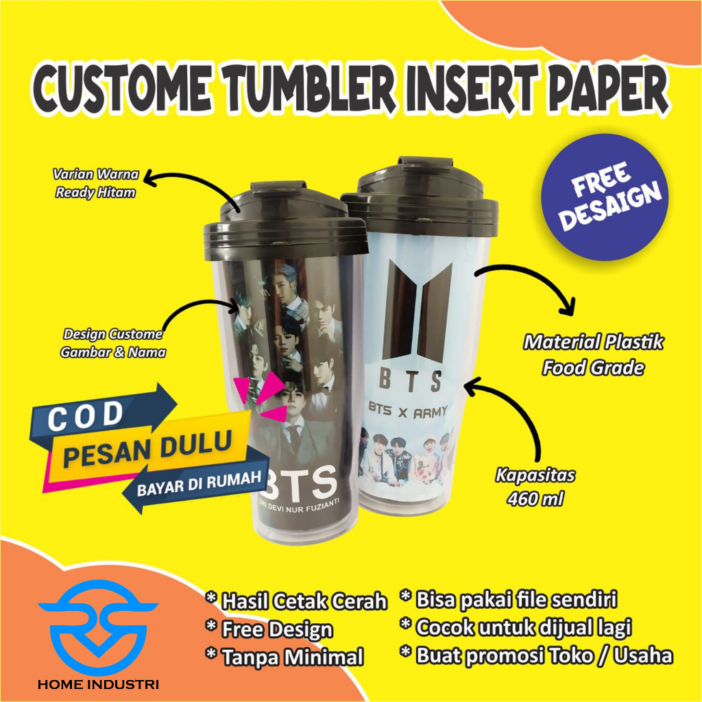 Jual Tumbler Custom Foto Sesuka Hati / Tumbler Custom Free Desaign ...