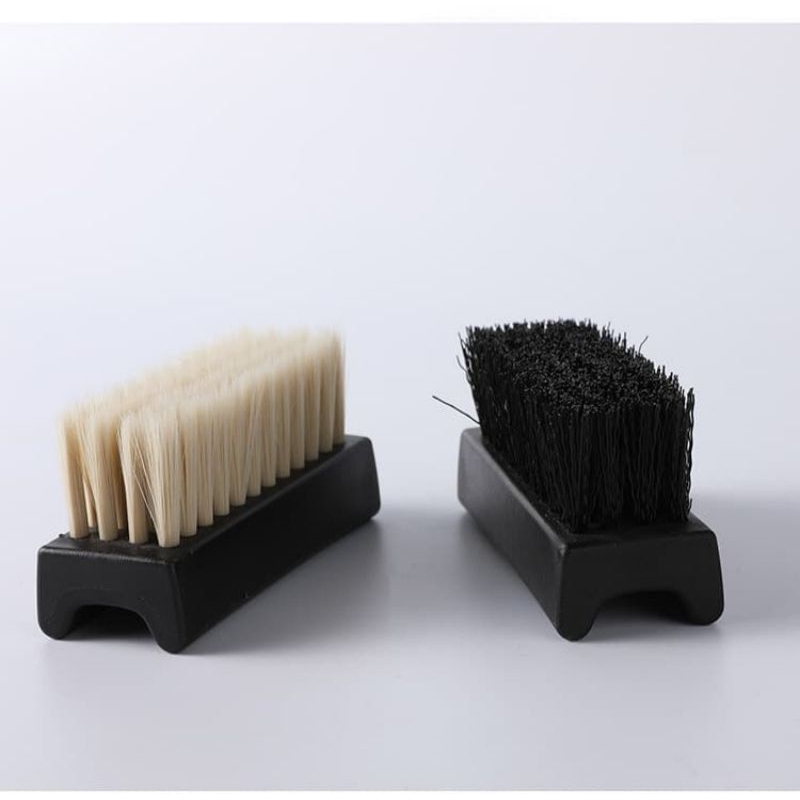 Jual paket sikat sepatu dan kain microfiber putih premium gagang hitam ...