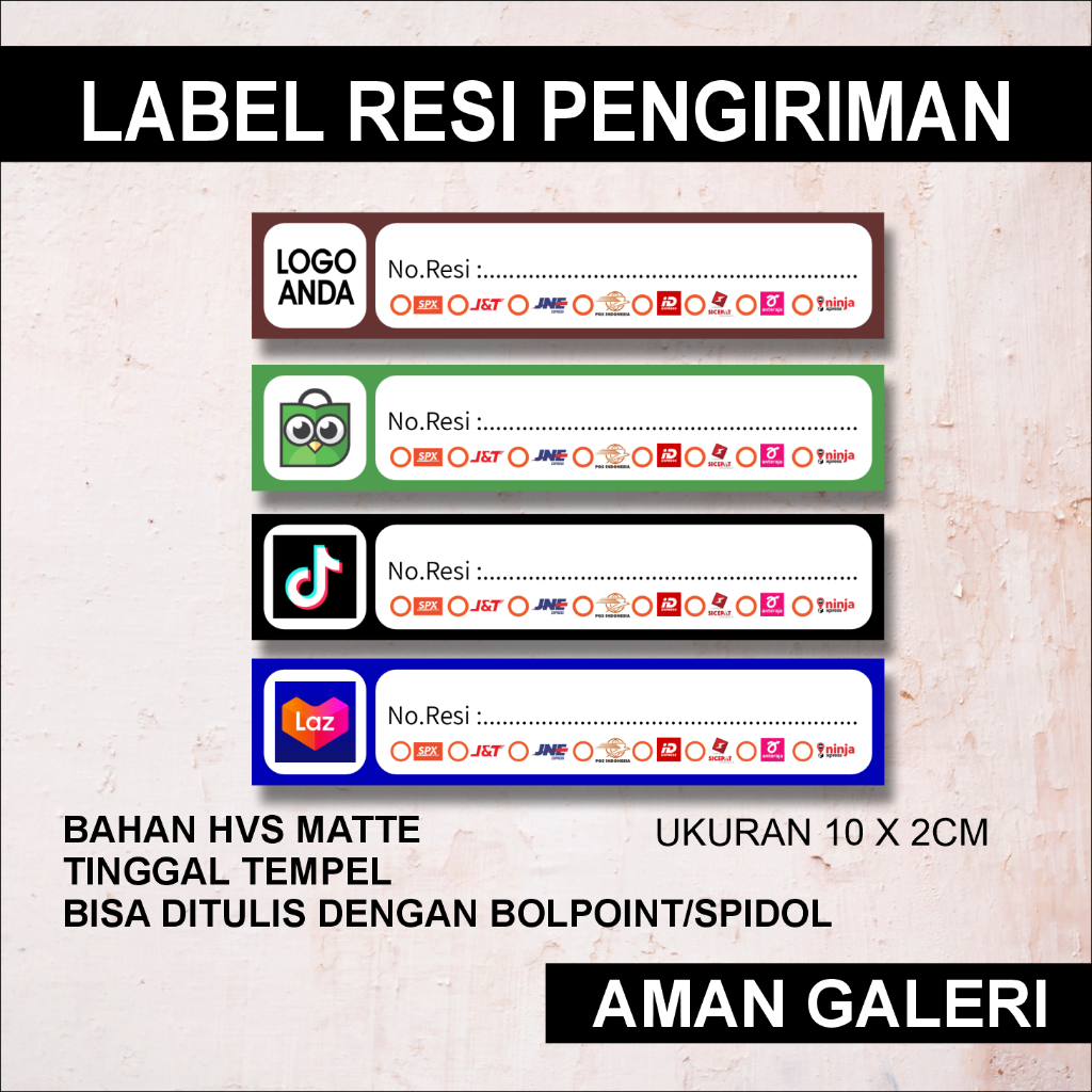 Jual STIKER LABEL RESI PENGIRIMAN LOGO OLSHOP / MARKETPLACE | Shopee ...