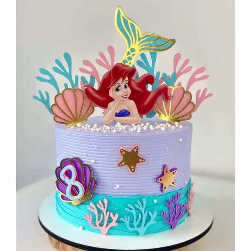 Jual TOPPER MERMAID/TOPPER KUE ULANG TAHUN/TOPPER KARTUN MERMAID/TOPPER ...