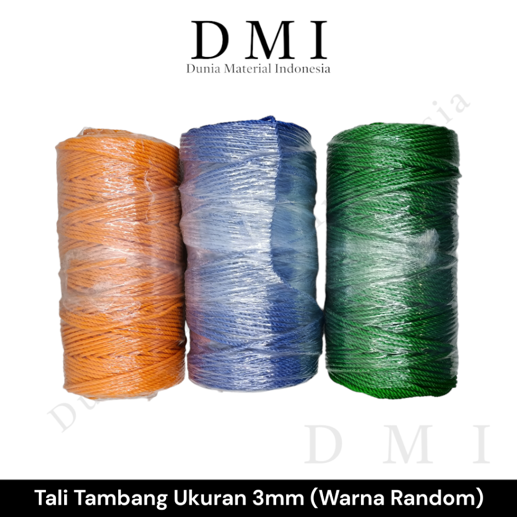 Jual Tali Tambang Plastik 3mm | Tali Plastik Nylon Warna Warni | (5Mtr) | Shopee Indonesia