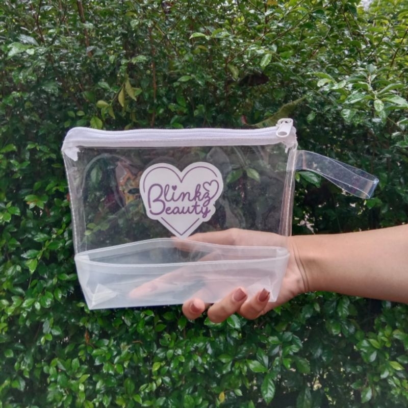 Jual POUCH PVC CUSTOM BEBAS DESAIN 20x15/Pouch Skincare Souvenir Custom ...