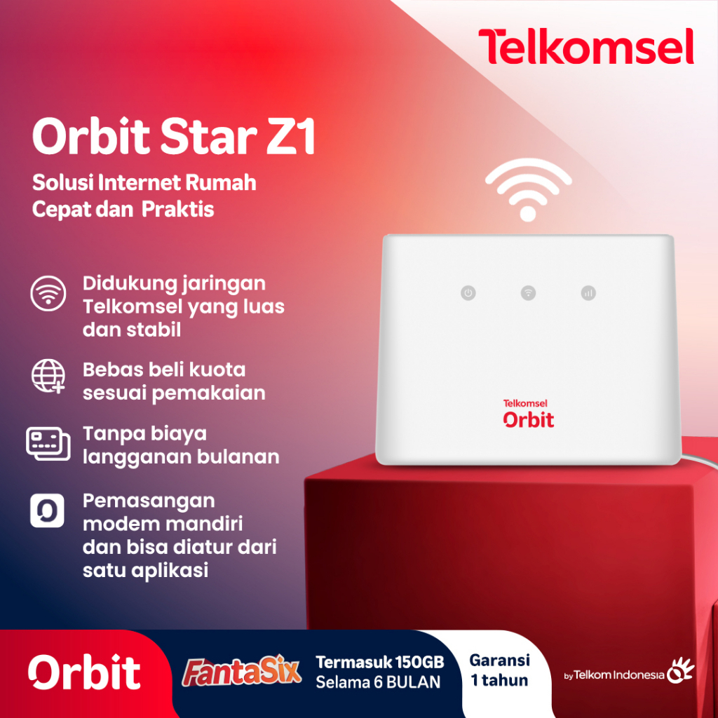 Jual Telkomsel Orbit Star Z1 Modem WiFi 4G High Speed Bonus Data ...