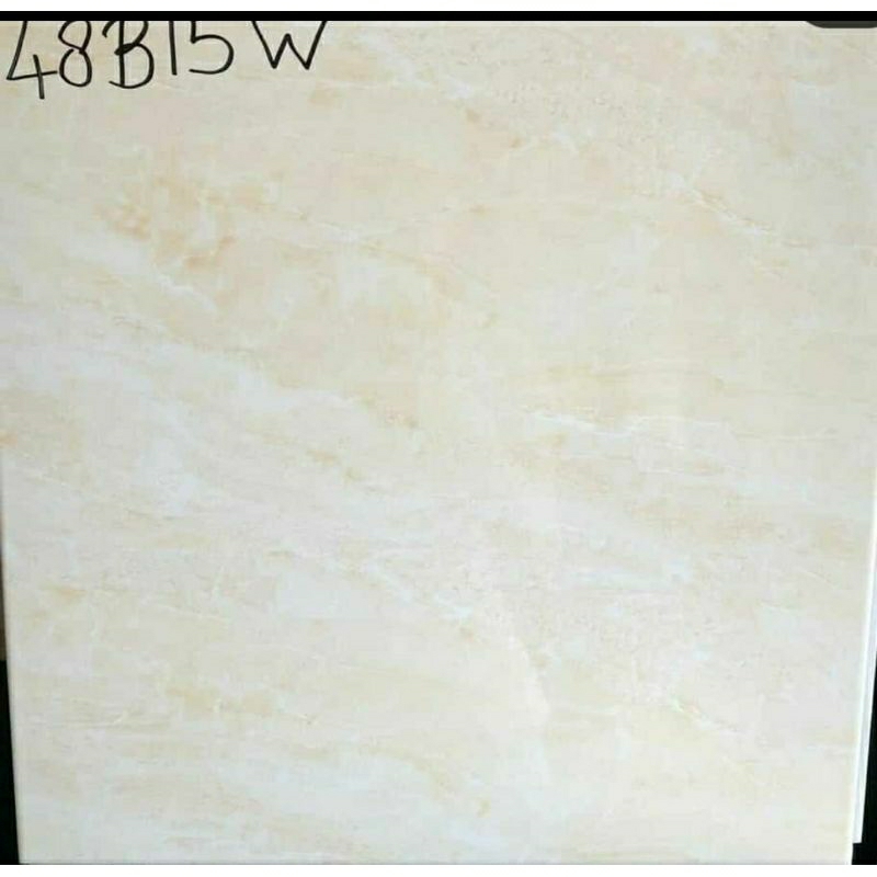Jual 40x40 KERAMIK GARUDA TILE KW B15W WARNA CREAM KUNING CREM KREM ...