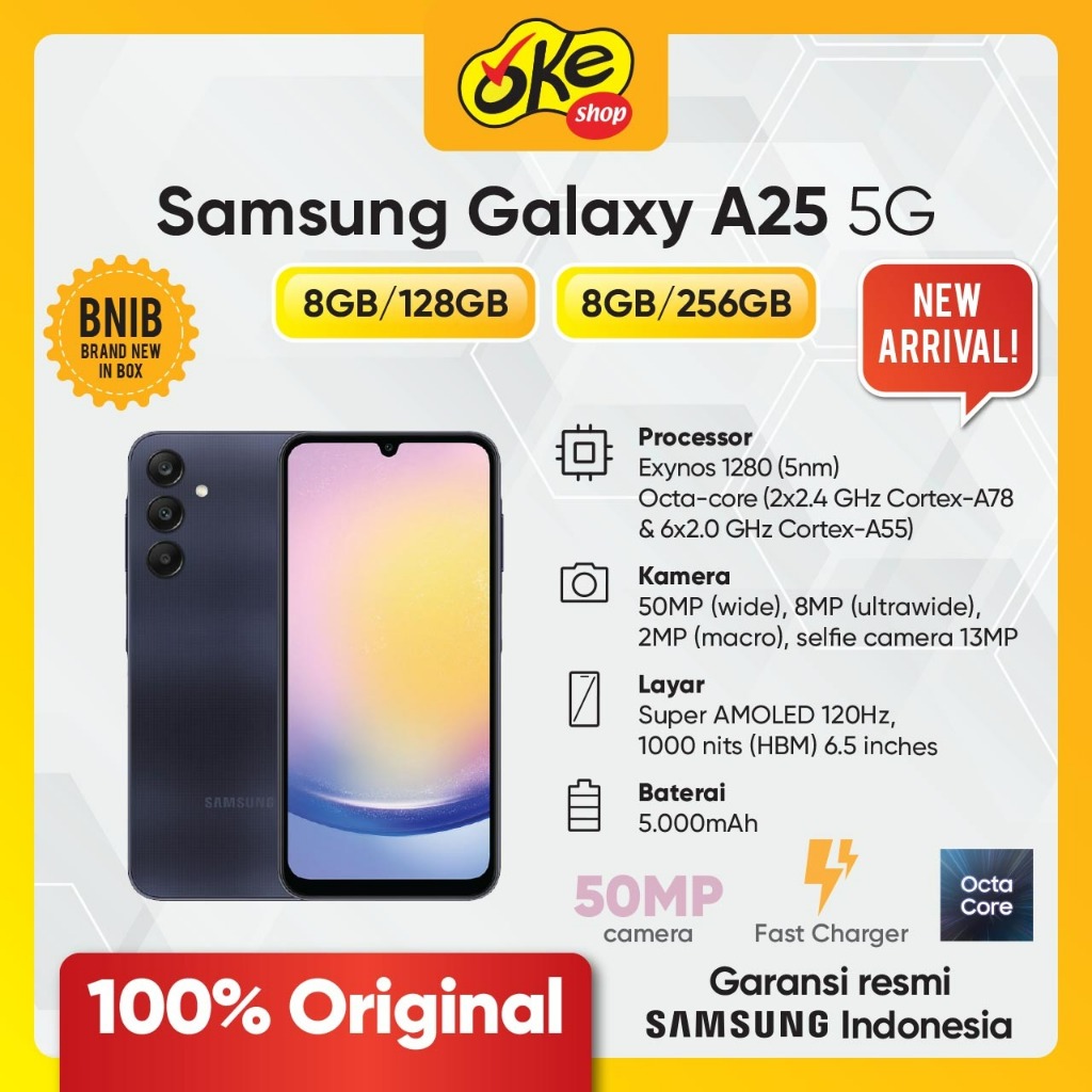 Jual Samsung Galaxy A25 5G 8/128GB 8/256GB - Garansi Resmi SEIN | Shopee Indonesia