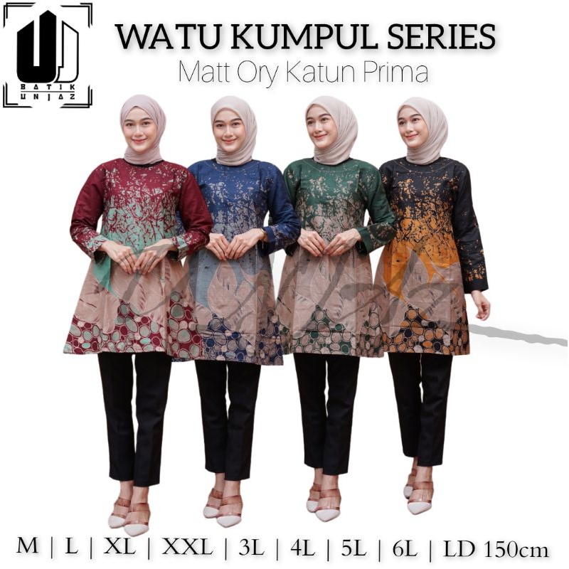 Jual WATU KUMPUL SERIES - ATASAN SERAGAM M L XL XXL 3L 4L 5L 6L TUNIK ...