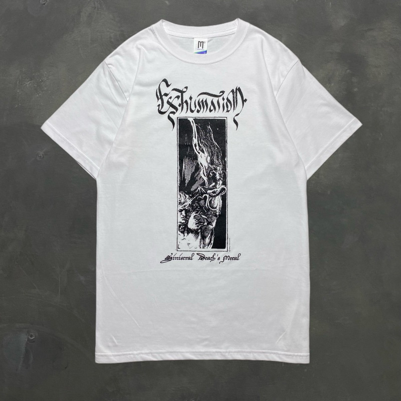 Jual KAOS BAND OFFICIAL EXHUMATION - sinistral death metal white ...