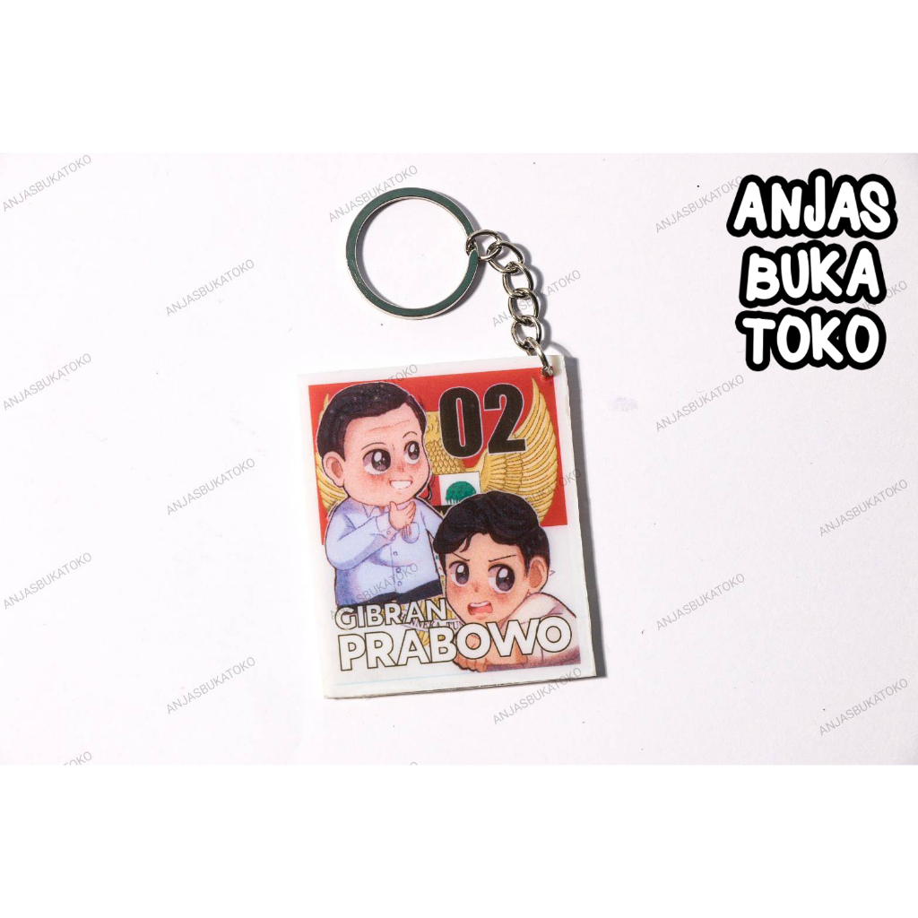 Jual Gantungan Kunci Akrilik Capres & Cawapres nomor urut 02 Chibi ...