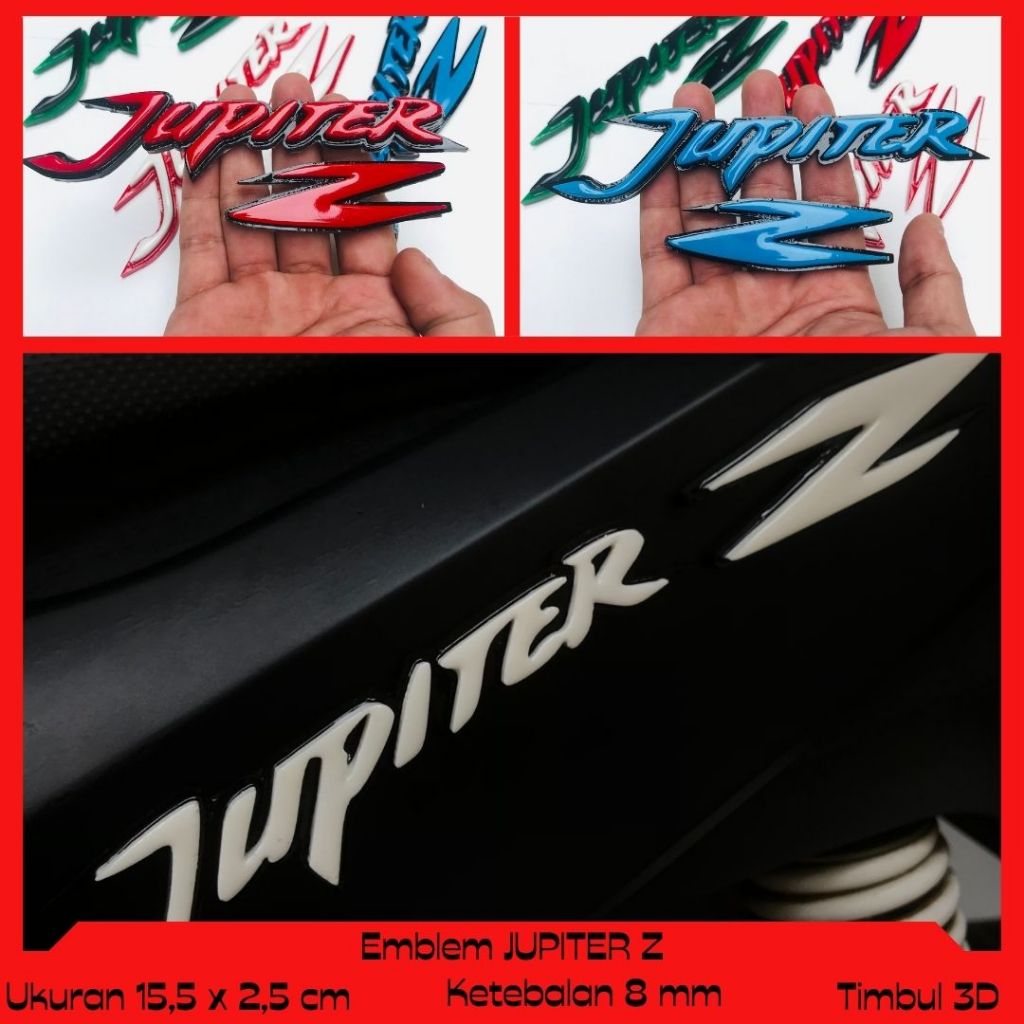 Jual EMBLEM VARIASI MOTOR JUPITER Z HURUF TIMBUL 3 DIMENSI / EMBLEM ...