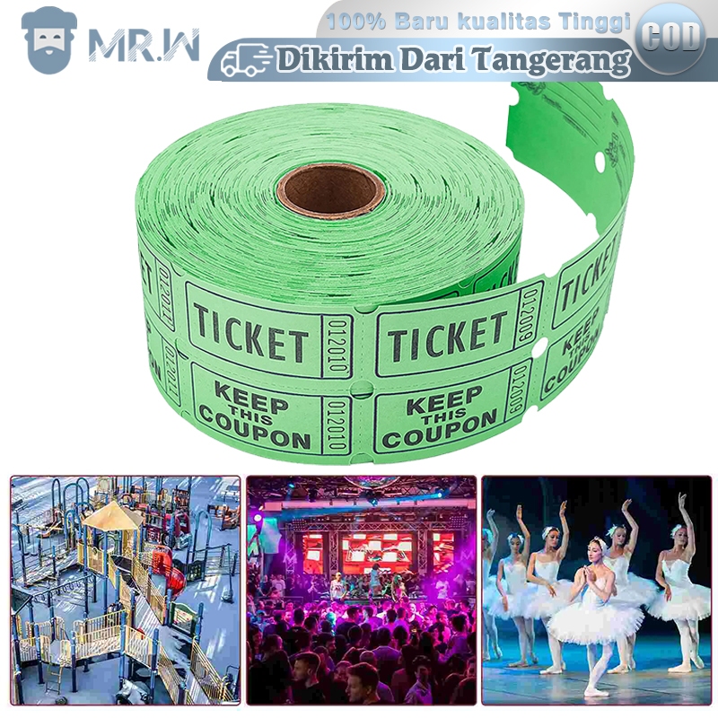 Jual 500pcs/set Tiket Event Bisa Menulis Kupon Hadiah Voucher Sobek ...