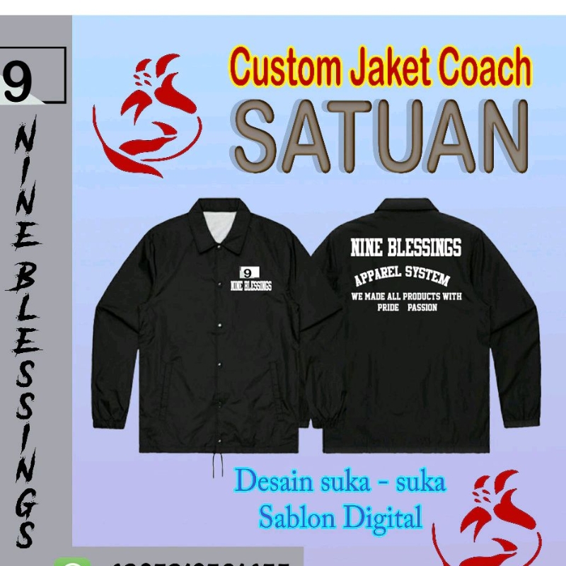 Jual JAKET COACH CUSTOM BEBAS SABLON DIGITAL custom baju desain sendiri ... Jual JAKET COACH CUSTOM BEBAS SABLON DIGITAL custom baju desain sendiri ...