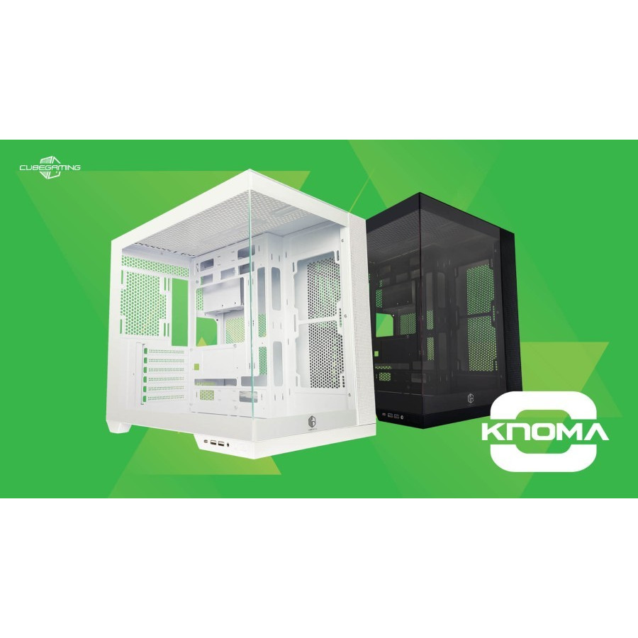 Jual CUBE GAMING KNOMA - mATX Gaming Case - Front & Left Side Tempered ...