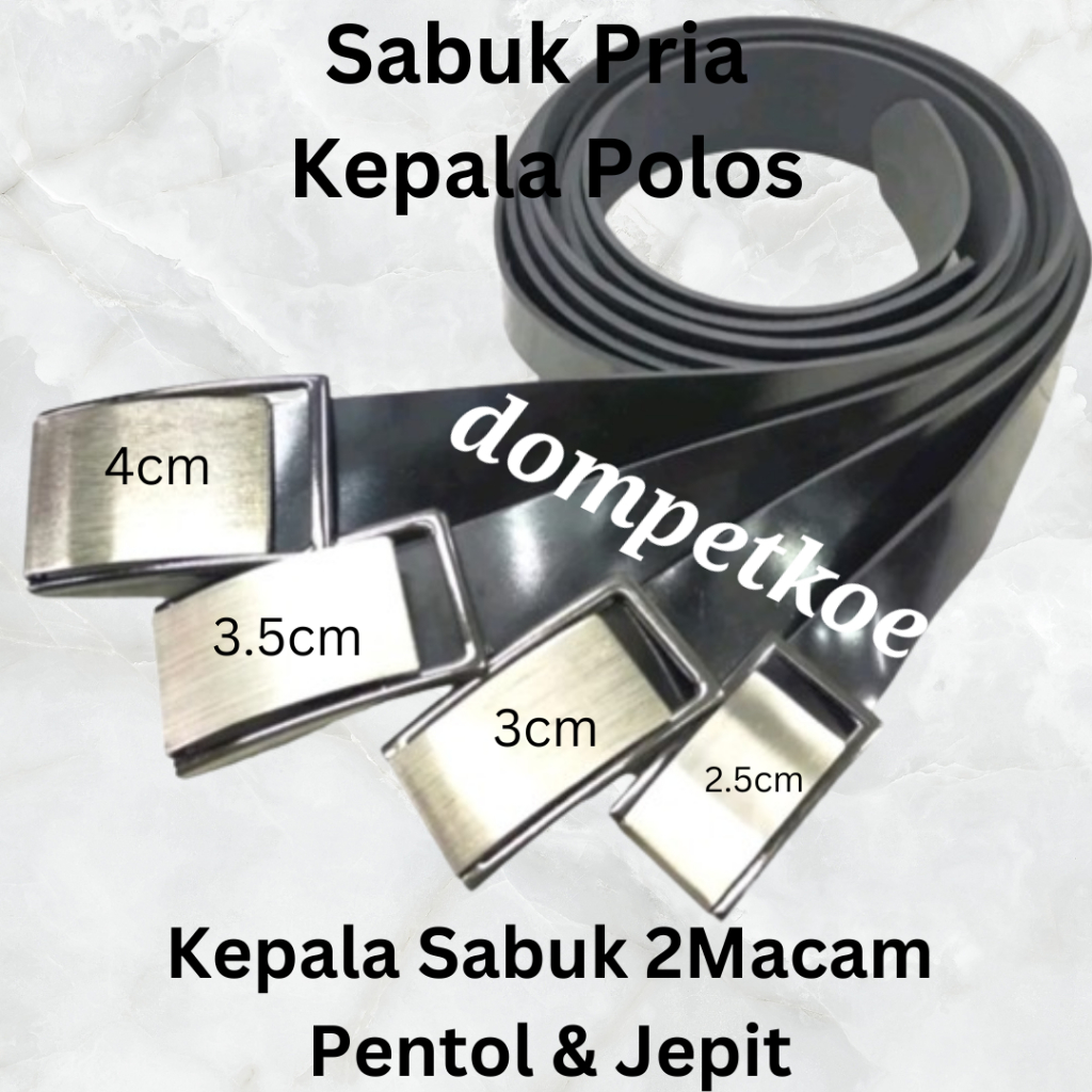 Jual Sabuk Ikat Pinggang Pria Dan Wanita Dewasa Polos Hitam Kepala ...