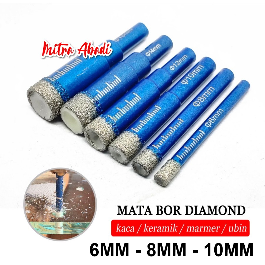 Jual Mata Bor Diamond Dry Drill Bits Kaca Keramik Marmer Ubin 6mm 8mm 10mm | Shopee Indonesia