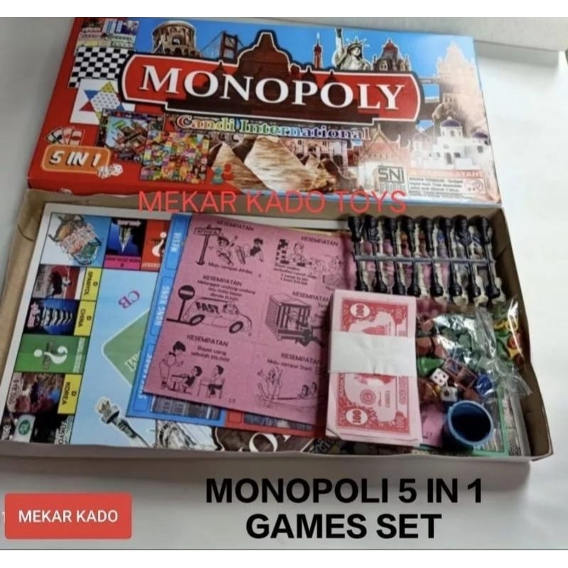 Jual MAINAN MONOPOLI 5in1 Premium | Shopee Indonesia