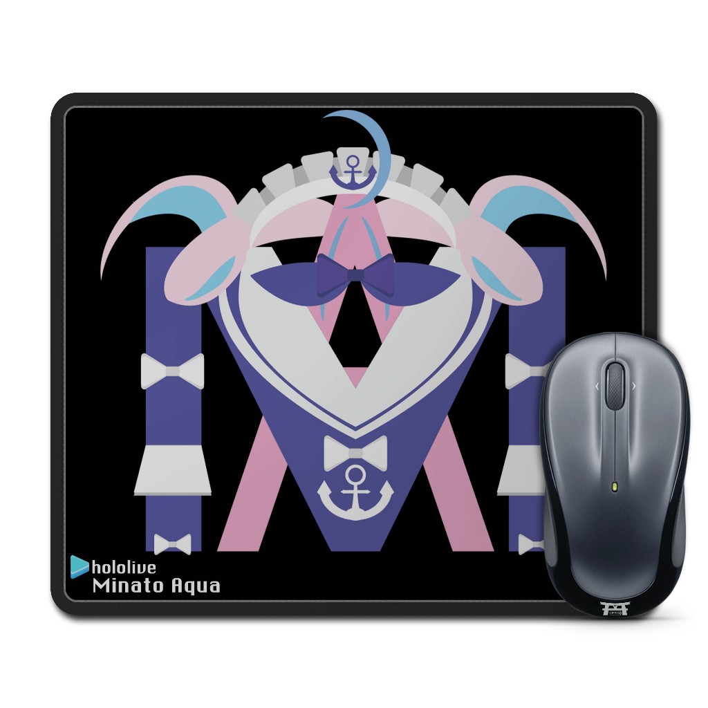 Jual Mouse pad gaming anime vtuber MINATO AQUA Typography Hololive 2nd ...