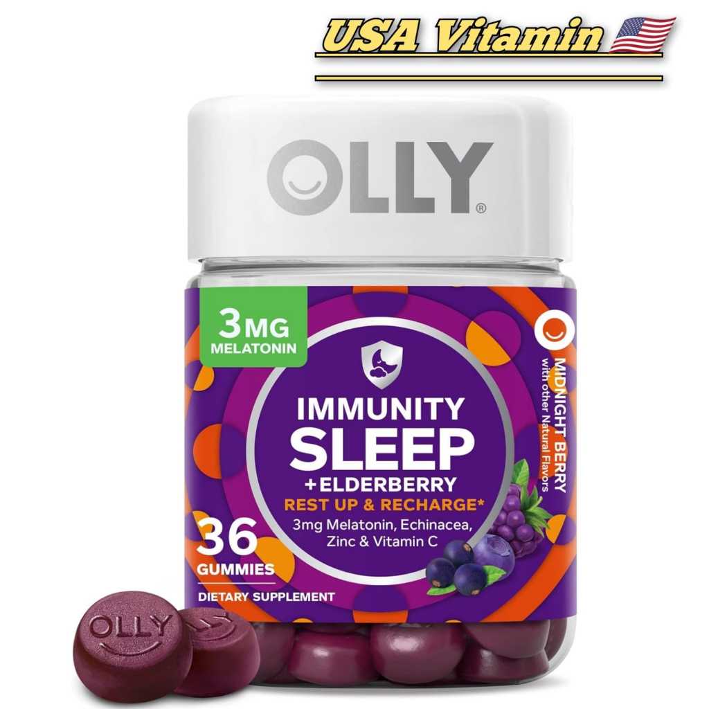 Jual OLLY Immunity Sleep Elderberry Melatonin 3mg Vitamin C Zinc 36 ...