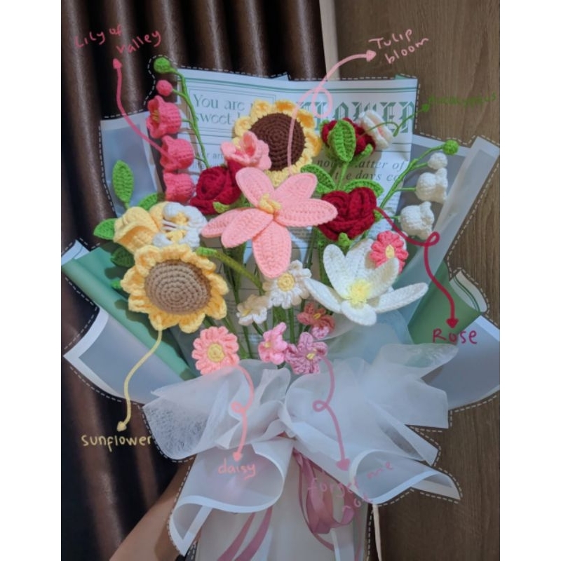 Jual CROCHET FLOWER BUNGA RAJUT | Shopee Indonesia