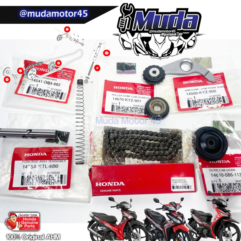Jual RANTAI KAMRAT KETENG SET SUPRA X 125 INJEKSI FI BLADE MSX GROM ...
