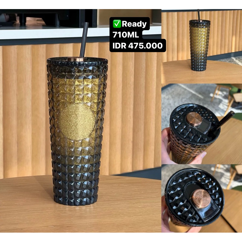 Jual Starbucks china xmas 2023 black gold 710ML edition | Shopee Indonesia