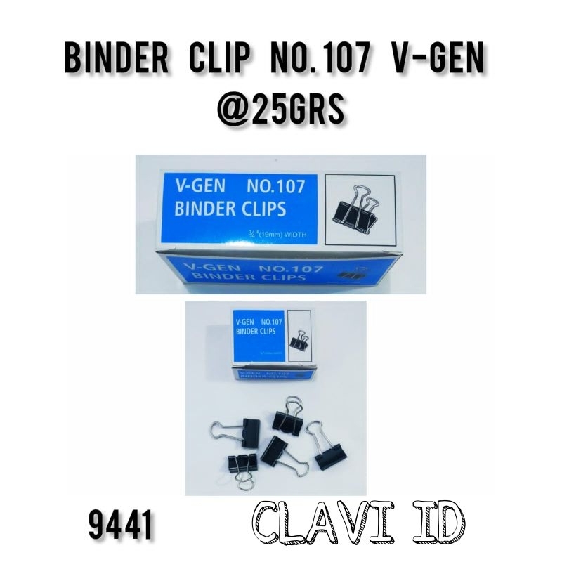 Jual BINDER CLIP/PENJEPIT KERTAS/BINDER CLIP V-GEN MURAH | Shopee Indonesia