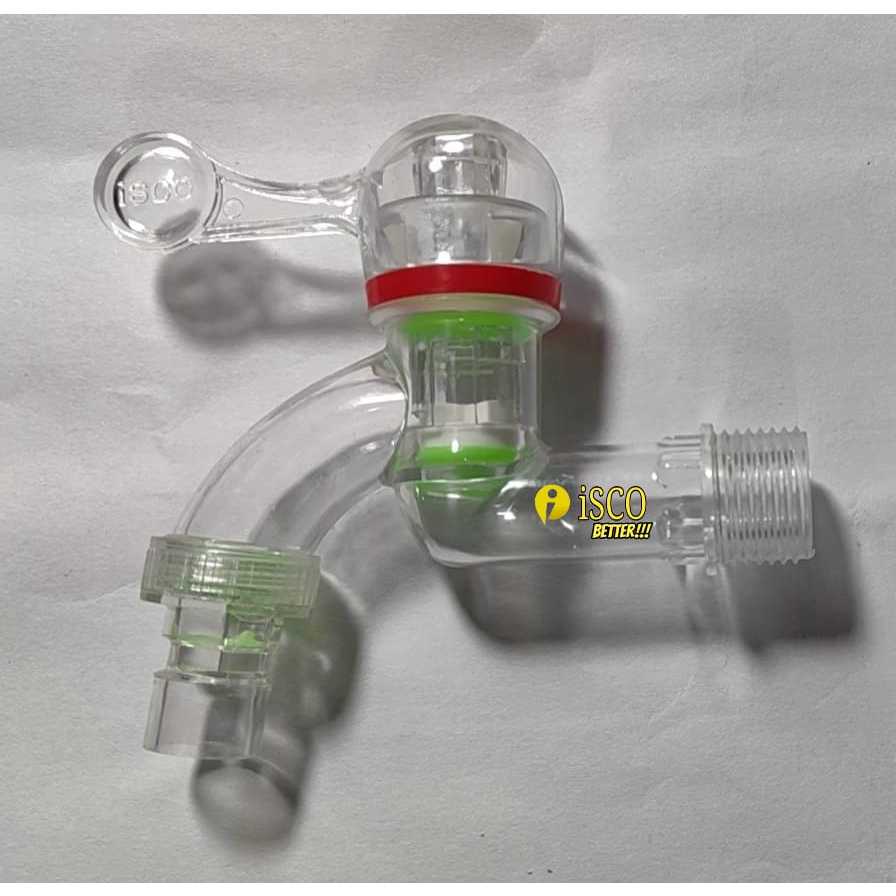 Jual Kran Transparant Isco Bening Isco Keran Type 8168 Kran Bagus Murah kuat PVC ABS 1/2 inch 3/ ...