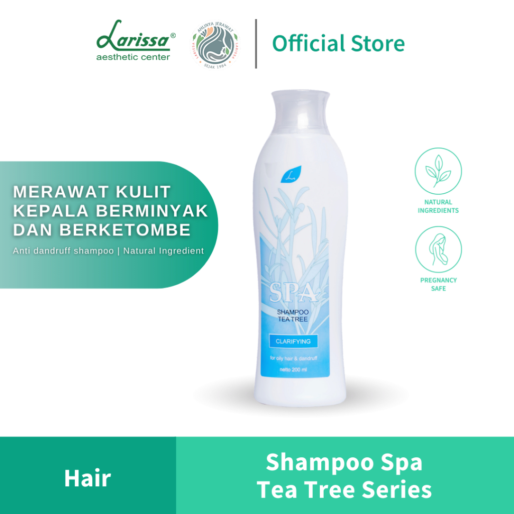 Jual Larissa Shampoo Spa Tea Tree Untuk Atasi ketombe Kering | Gatal | Bau Apek | Shopee Indonesia