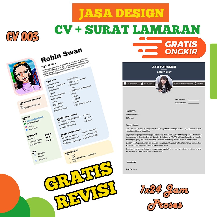 Jual Cv Lamaran Jasa Pembuatan Cv dan Lamaran Kerja Jasa Cv Curiculum ...