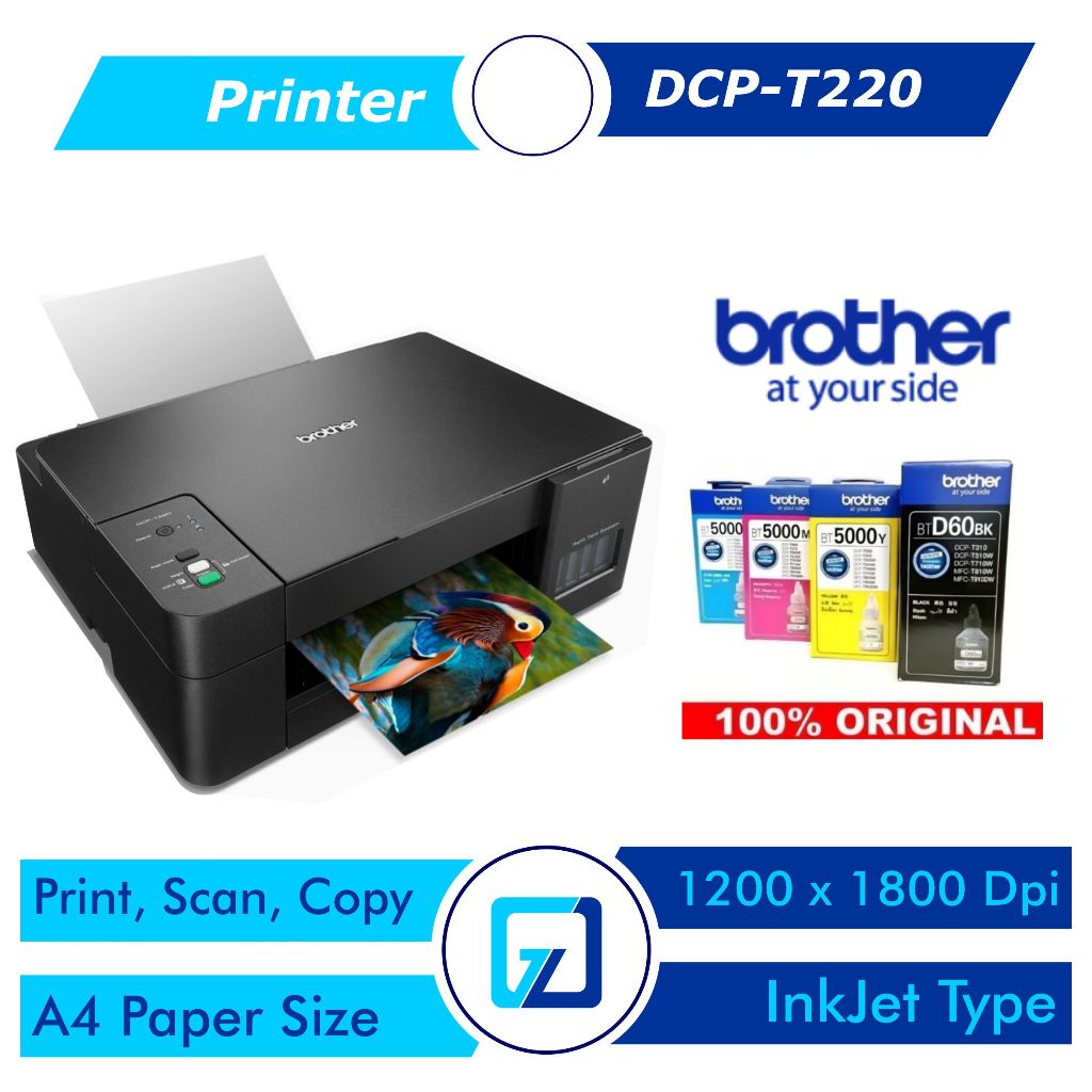 Jual Printer Brother DCP-T220 DCP T220 Ink Tank Printer Garansi Resmi ...