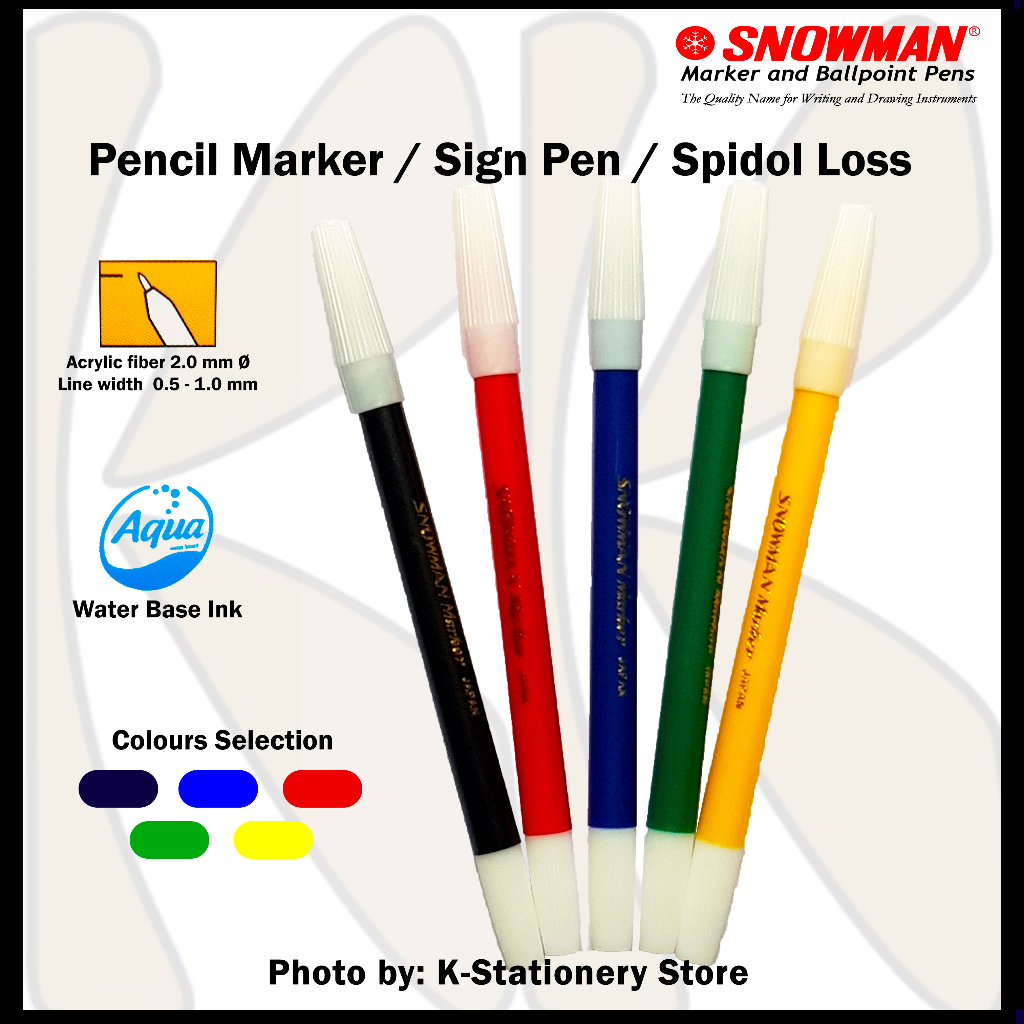 Jual Original Spidol kecil / Spidol Loss Snowman – Pencil Marker (HITAM ...