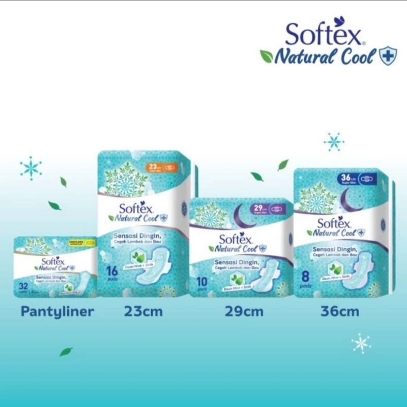 Jual Softex Natural Cool Daun Mint Super Slim Pembalut dan Pantyliner ...