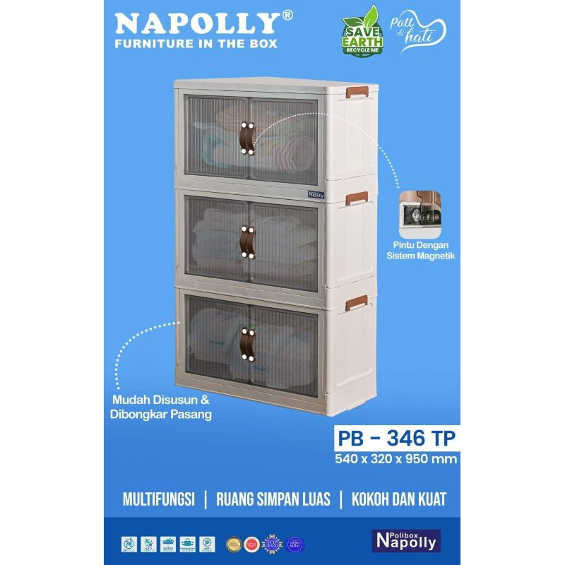 Jual LEMARI NAPOLY POLYBAG/LEMARI PORTABLE/LEMARI PLASTIK MURAH/LEMARI ...